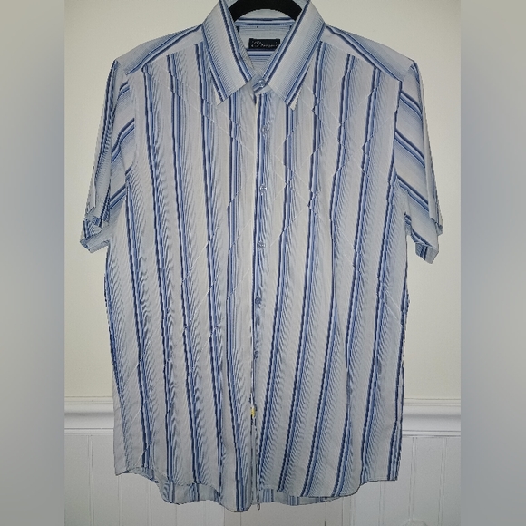 7 Diamonds | Shirts | Mens 7 Diamonds Short Sleeve Textured Baby Blue ...